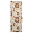 Autumn Bear Pattern Door Curtain Sheer Privacy Light Filtering Window ...