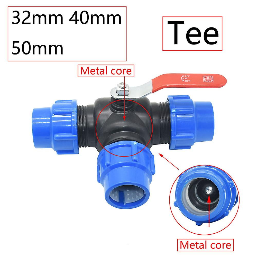 20 25 32 40 50 63mm Pvc Pe Tube Tap Water Splitter Plastic Quick Valve Connector Garden Farm Irrigation Water Pipe Fittings Walmart