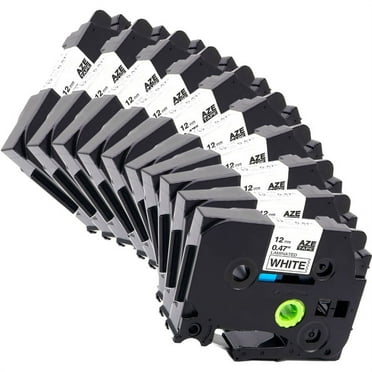 Brother Genuine TZe-231 1/2" Black on White Standard Laminated Tape for ...