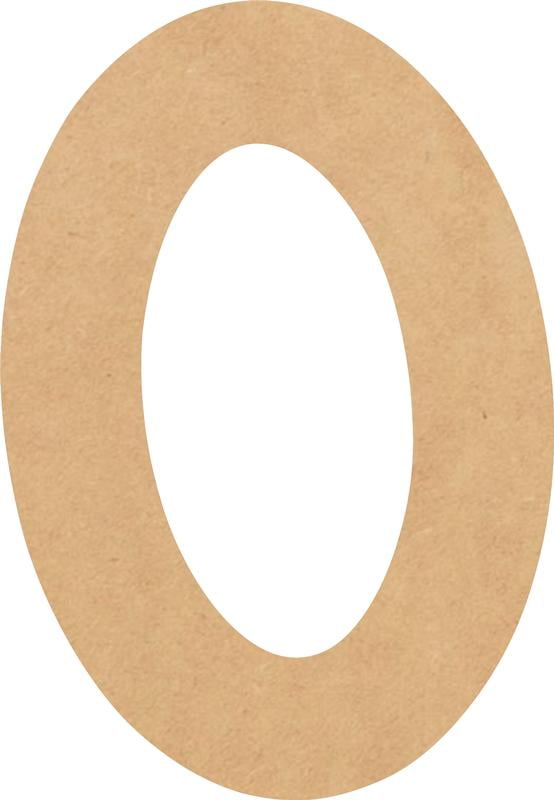 MDF Blank Wood 10'' Tall Breakbone Letters Alphabet O, Paintable Craft ...