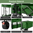 Collapsible Beach Wagon Cart with Removable Canopy, VECUKTY Foldable ...