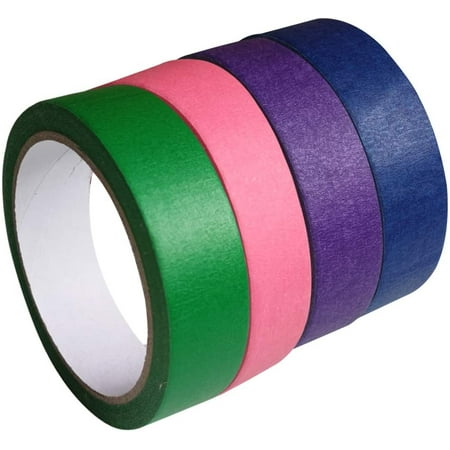 4 Rolls Colored Masking Tape Colored Painters Tape Art Tapes for DIY ...