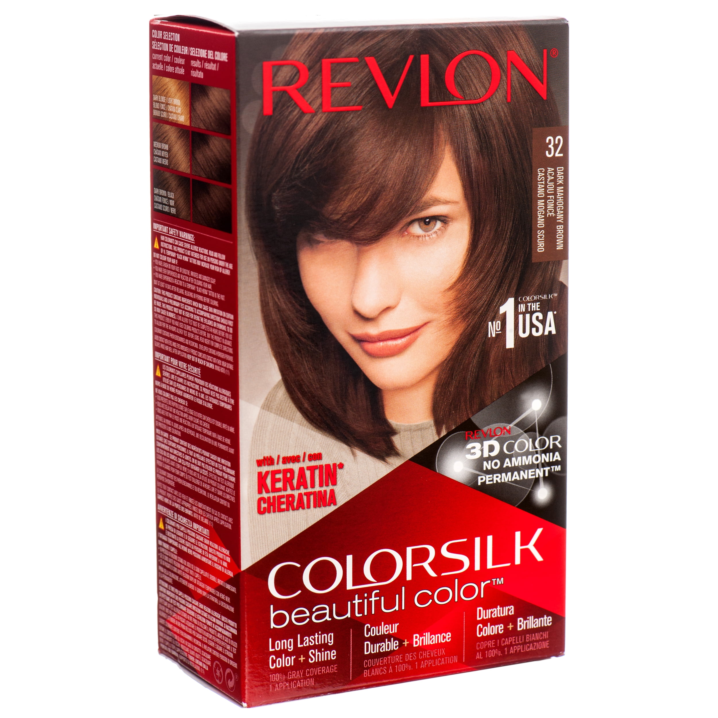 Revlon Colorsilk Beautiful Permanent Long Lasting Color Hair Dye with ...