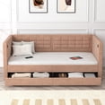 VECELO Upholstered Daybed with Storage Drawers, Twin Size Daybed with ...