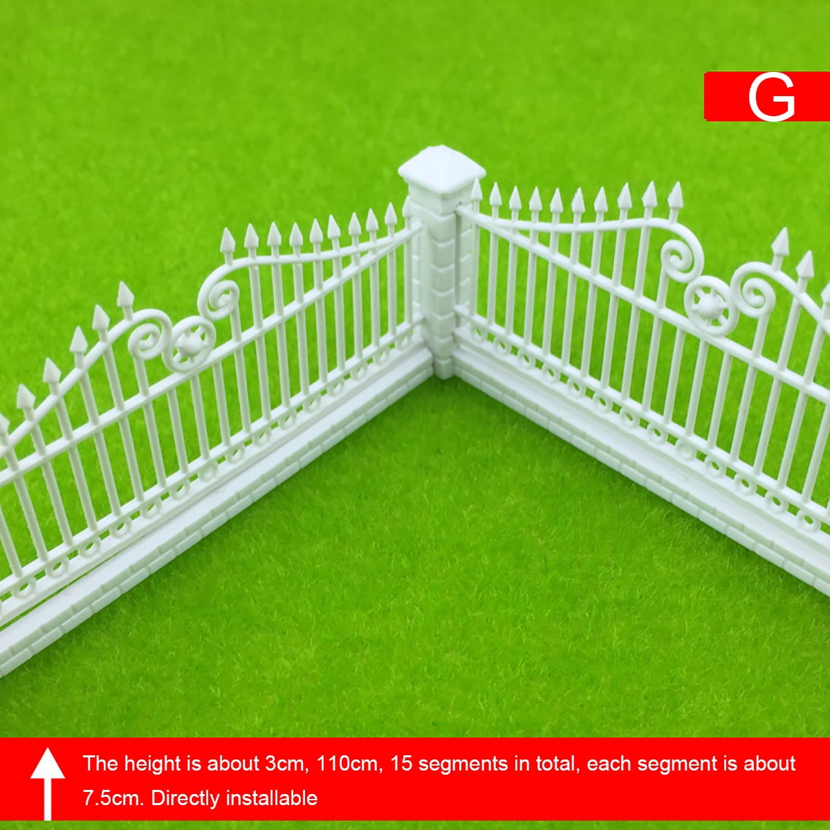Plastic Picket Fence Garden Outdoor Miniature Landscape Small Decor ...