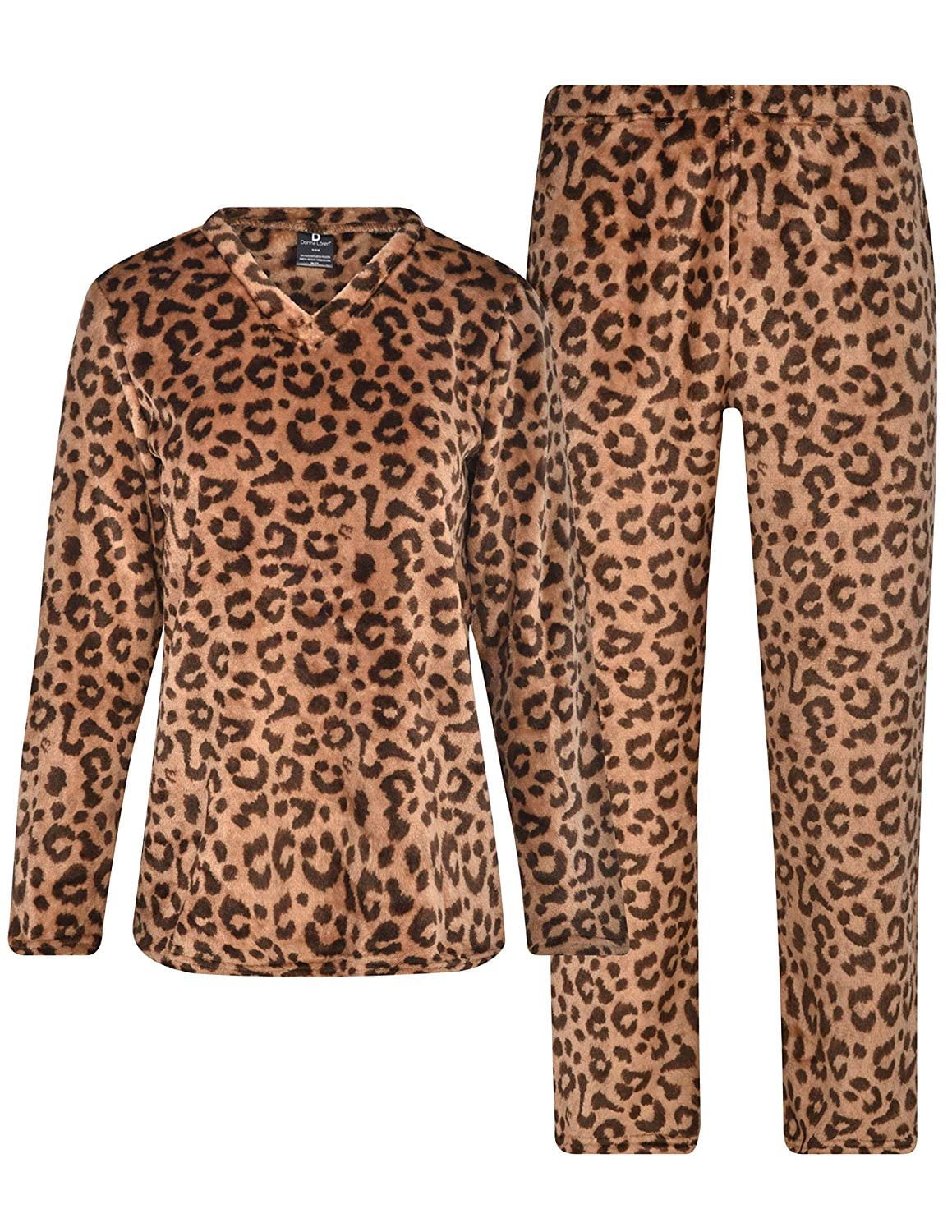 Donna L'oren Women's Fleece Pajamas Set Giftable Coral or Micro Fleece ...