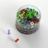 Officemate OIC Transparent Colored Push Pins, Office Supplies Thumb Set ...