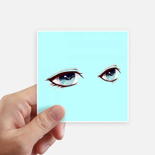 Animation Cocs Side Eyes Sticker Square Waterproof Stickers Wallpaper ...