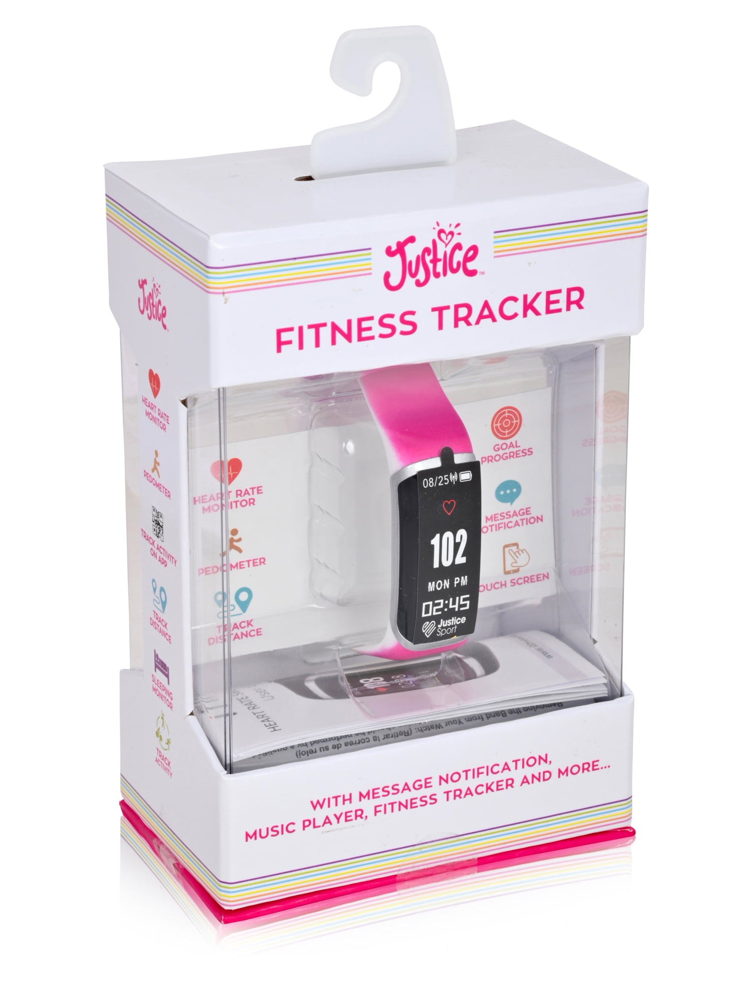 Justice Dynamic Heart Unisex Smartwatch – Rainbow JSE4102WM