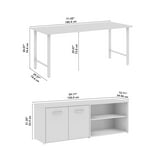 Hustle 72W Computer Desk with Storage Cabinet in Natural Elm ...