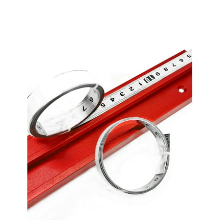 5m/196.5inch Stainless Steel Ruler Sticky Scale Portable Flat Ruler Self-adhesive Ruler ...