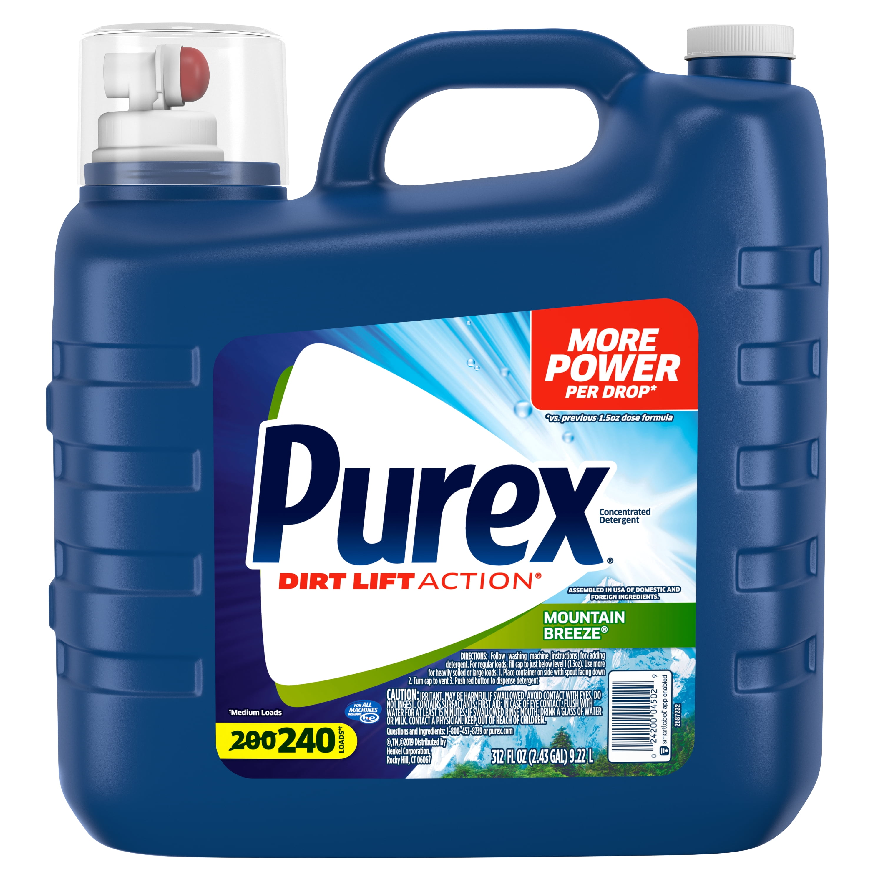 Purex Liquid Laundry Detergent Mountain Breeze 312 Fluid Ounces 240 purex-liquid-laundry-detergent-mountain-breeze-312-fluid-ounces-240