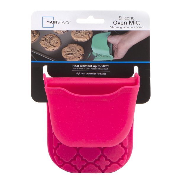 Mainstays Pink Silicone Oven Mitt - Walmart.com