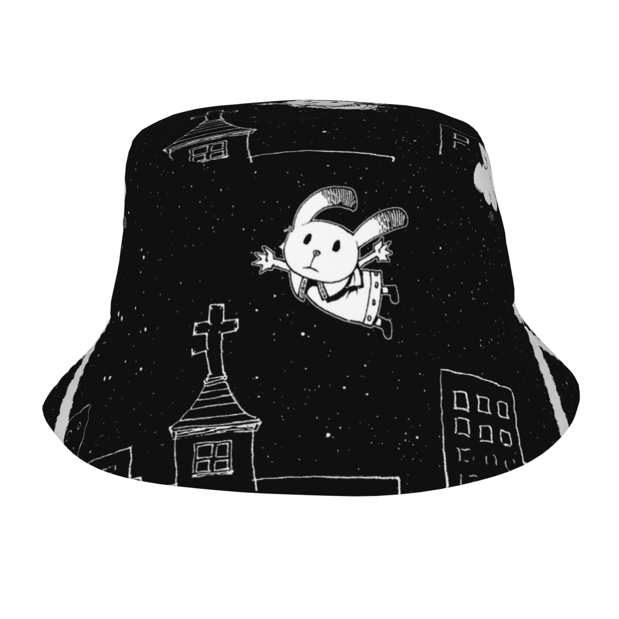ZICANCN Bucket Hat -Fairy Tale Night City Unisex Print Double-Side-Wear ...