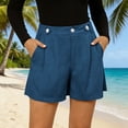 BaoFuBaoMei Loose Shorts for Women Plus Size High Waist a Line Solid ...