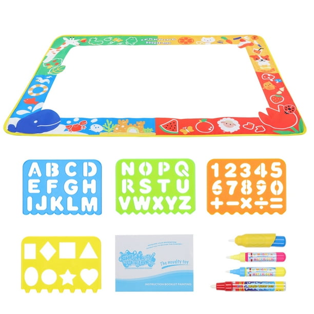 Mat Toddlers Painting Board Writing Mat with 4 Magic Pens & 4 Drawing ...