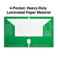 Staples 4-Pocket 3-Hole Punched Presentation Folder Green 56212-CC ...