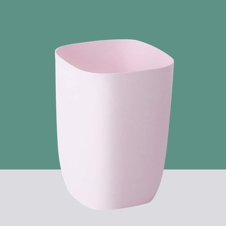 Space Saving Trash Can 10L No Cover Home Trash Can Plastic Cute Garbage ...