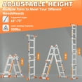 LEVELEVE 11FT Telescoping Ladder,A Frame 3 Step Ladder with Stabilizer ...