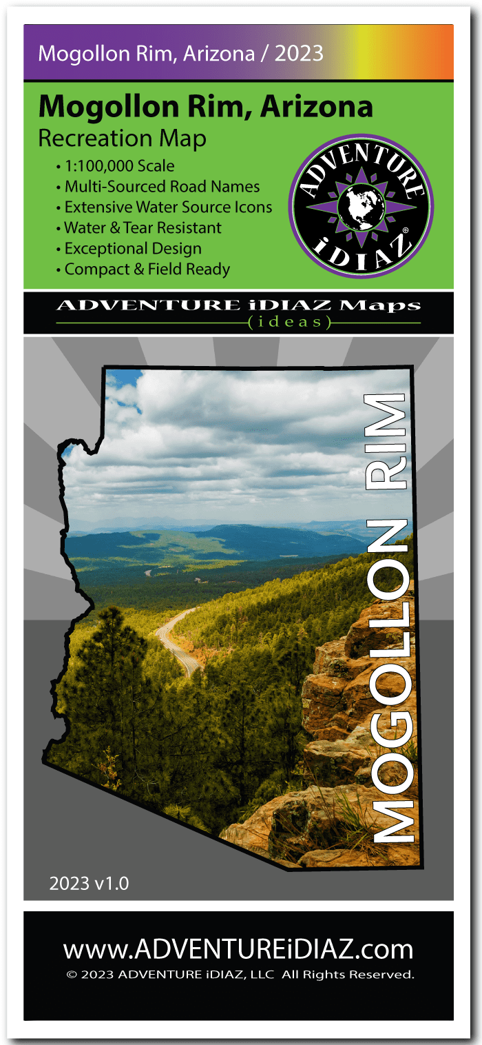 ADVENTURE iDIAZ - Mogollon Rim Map - Hiking, Hunting, Recreation Map ...