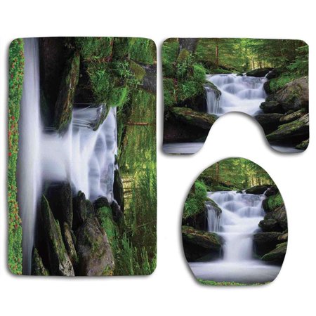 XDDJA Waterfall Dream Like Waterfall Trees and Flowers in Forest Mother ...