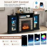 Costway Fireplace TV Stand with Led Lights & 18'' Electric Fireplace ...