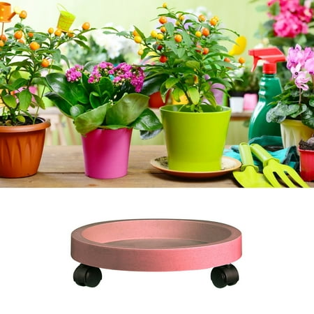 Round Flower Pot Mover Large Mover ;Plastic Rolling Plant Caddy Indoor ...