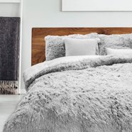 Wajade Luxury Plush 3 Piece Duvet Cover Set - Fuzzy, Shaggy, Velvet ...