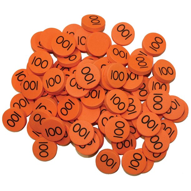Place Value Disks (1-3) 100 Hundreds Disks - Singapore Math (Crystal ...