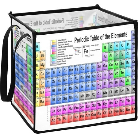 Colorful Periodic Table of The Elements Square Collapsible Storage Bins ...
