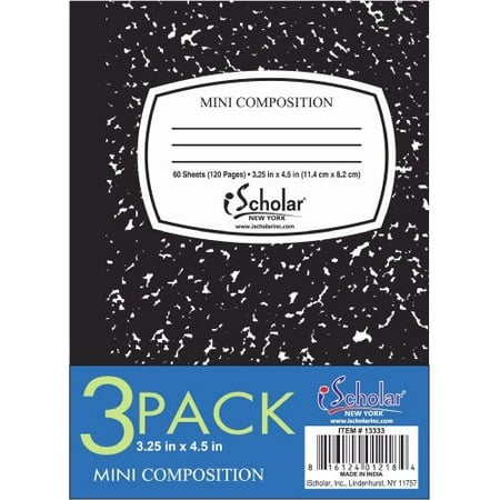 iScholar Mini Composition Books, Wide Rule, 4.5 x 3.25 Inches, 60 ...