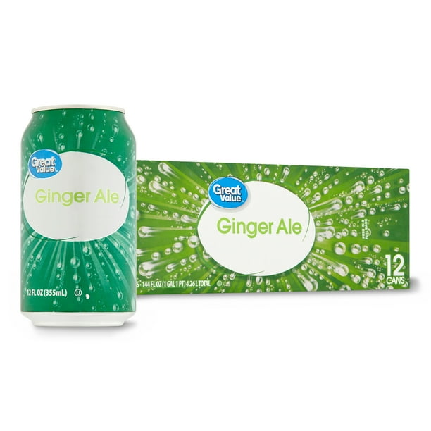 Great Value Ginger Ale Soda Pop, 12 fl oz, 12 Pack Cans - Walmart.com