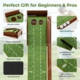 Costway Portable Indoor Golf Putting Mat with Automatic Ball Return ...