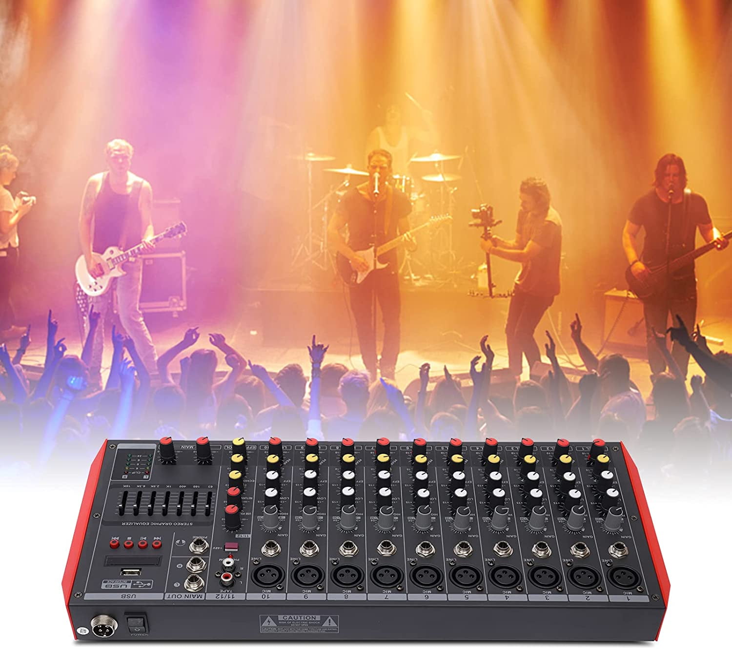 Buy Aohuada Professional Audio Mixer Portable Bluetooth Mixer Sound ...