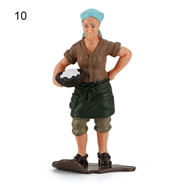 Skindy Simulation Farmer Character Model Miniature Role Play Figure for ...