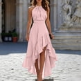 HVOBTTY Summer Women's Sleeveless Mid-Length Peplum Dress Fringe Detail ...
