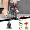 Xlhshop Rotary Cheese Shredder, Manual Hand Crank Grater with 3 Blades ...