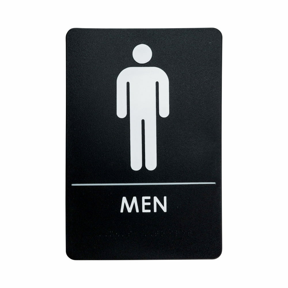 Rock Ridge Men's Restroom Signs, ADA-Compliant Bathroom Door Signs for ...