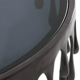 DecMode 36"x16" Black Aluminum Drip Coffee Table with Melting Legs ...