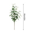 6pc Elegant Eucalyptus Artificial Flowers 23.62in Greenery Stems for ...