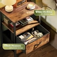Night Stand with 2 Drawers, Bed Side Table with Open Shelf, Wooden ...