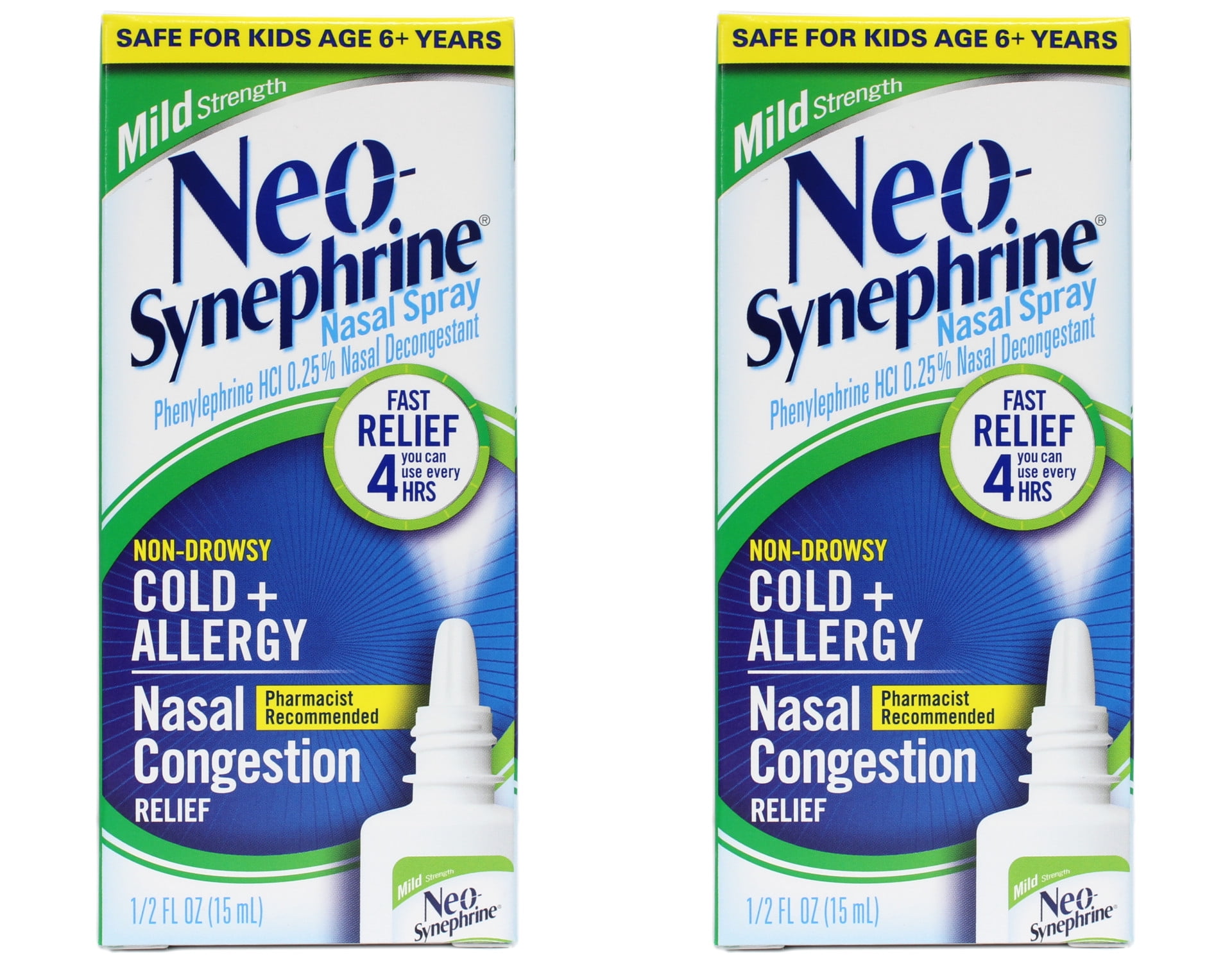 Neo-Synephrine Cold and Allergy Nasal Spray Mild Formula, 0.5 fl oz (2 ...