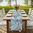 Blue Palm Tree Burlap Cotton Table Runner 13x72 Inches Long, Summer ...