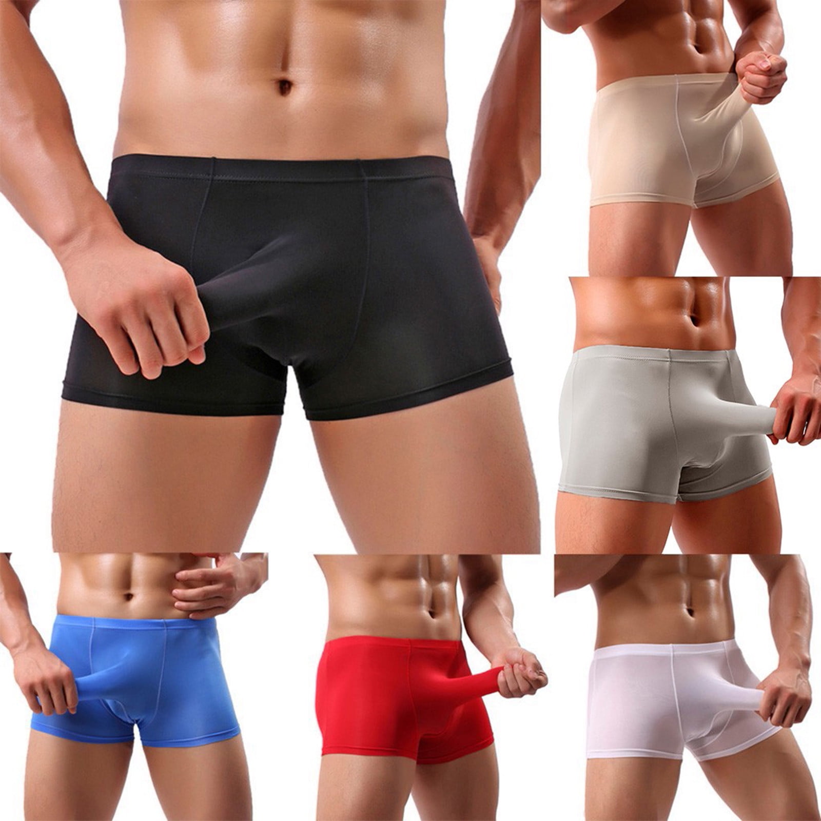 Click here for Lovzfmll Mens Underwear Boxer Briefs  Ice Silk Bre... prices