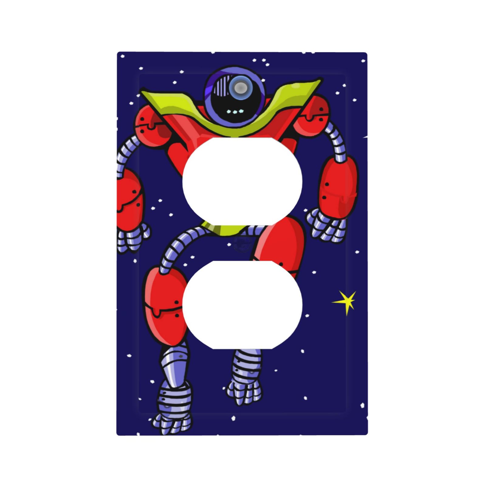 DouZhe 1-Gang Duplex Outlet Cover, Cyborg Alien Robot Astronaut ...