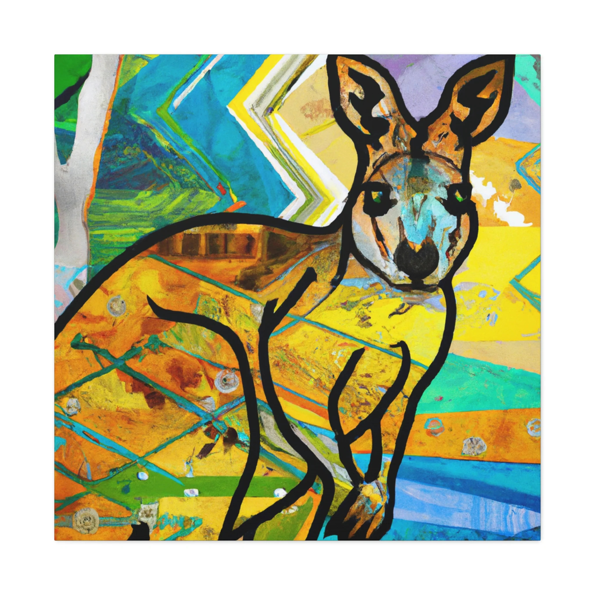 Wallaby in Pop Art - Canvas - Walmart.com
