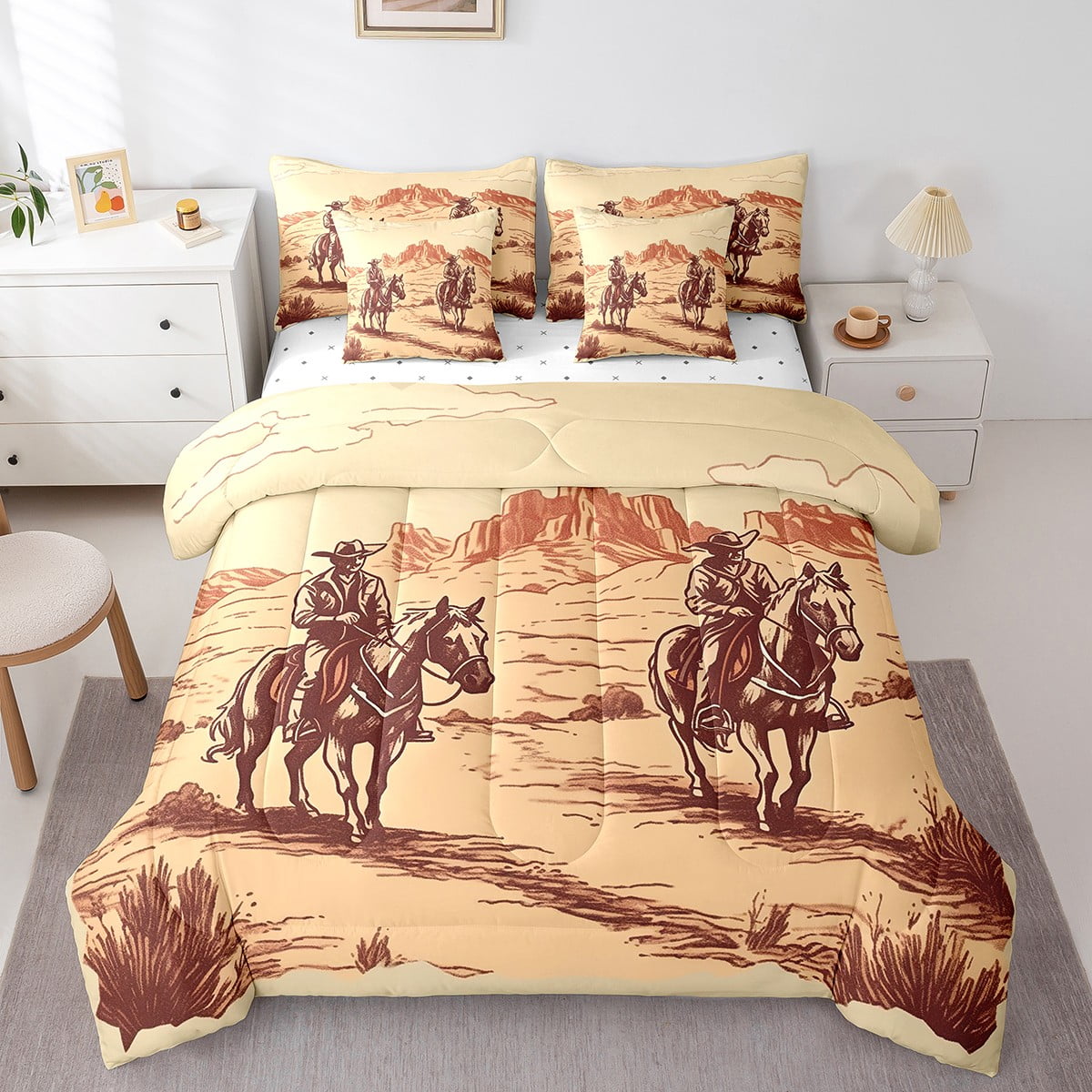 Click here for Yst 7pcs Queen Comforter Set With Sheets  Cowboy B... prices