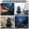 "BEAMNOVA 11""H Indoor Resin Rockery Waterfall Fountain with Rolling Ball & LED Light" - Walmart.com
