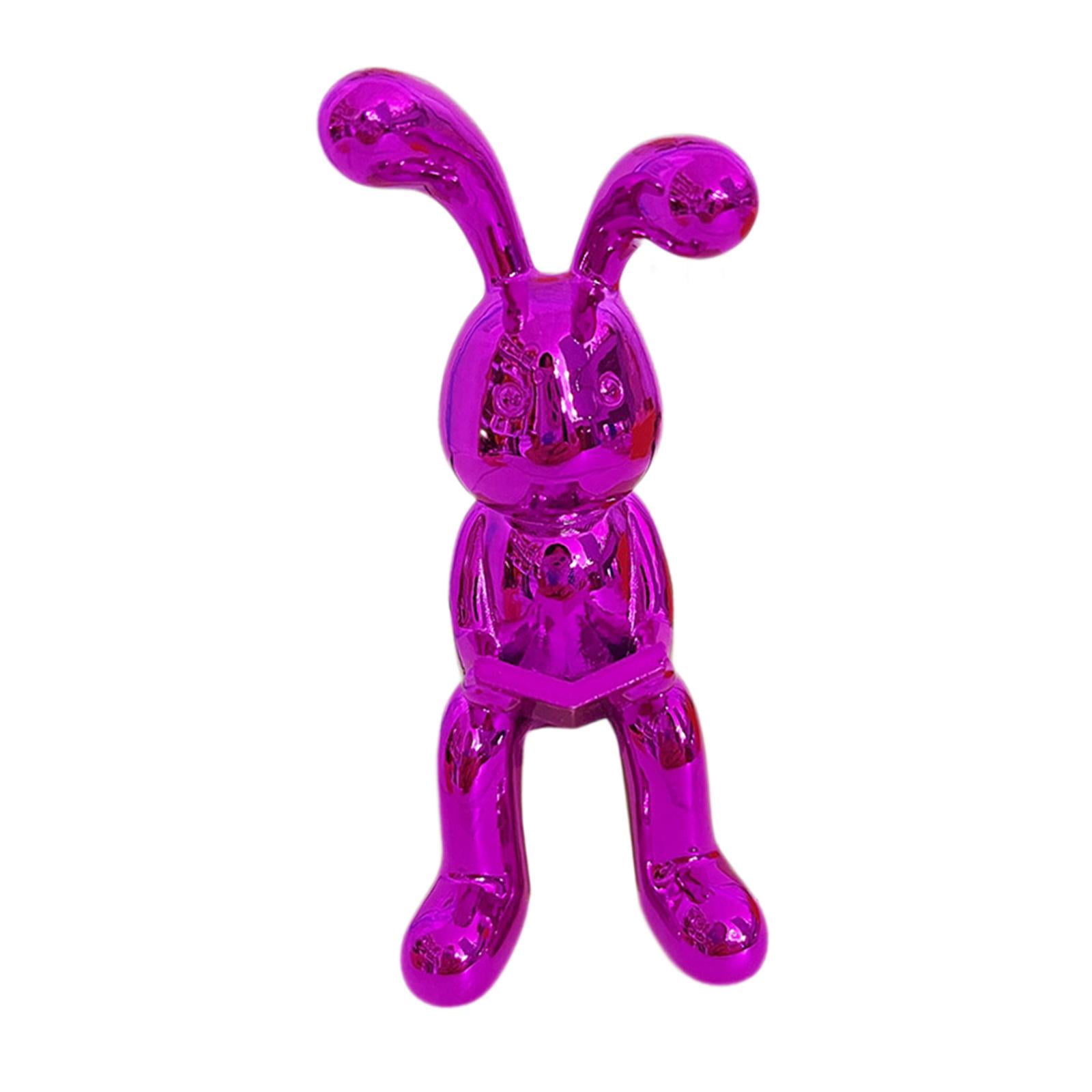 Rabbit Statue Ornament Artwork Sitting Posture Figure Modern Bookshelf ...