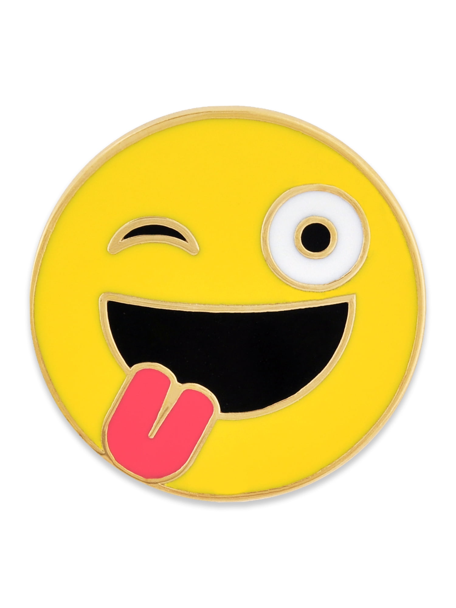 PinMart's Winking Eye Tounge Out Face Silly Wacky Enamel Lapel Pin ...